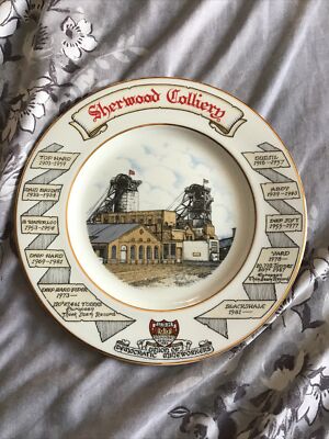 SHERWOOD COLLIERY MINERS PLATE | eBay UK