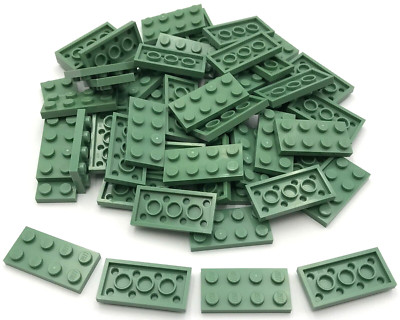 Lego 50 New Sand Green Plates 2 x 4 Stud Pieces | eBay