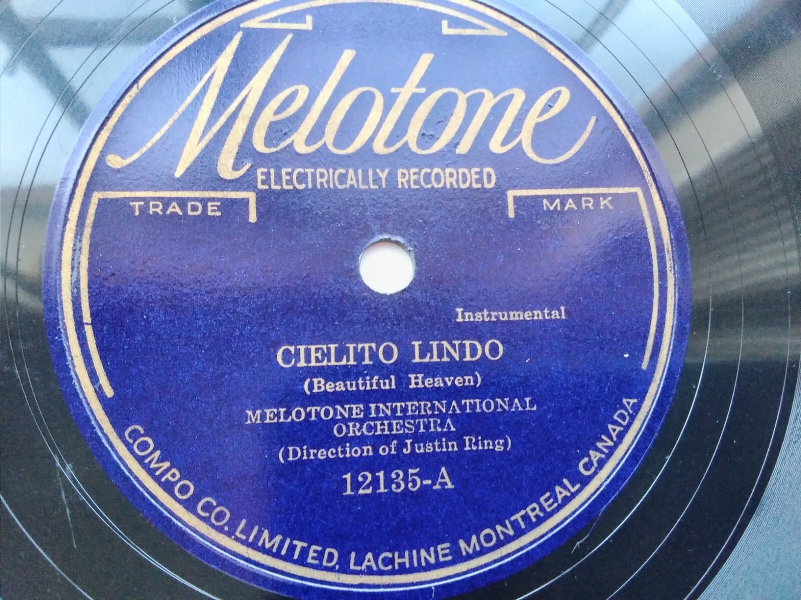 Melotone International Orchestra 78rpm Single 10-inch Melotone Records ...