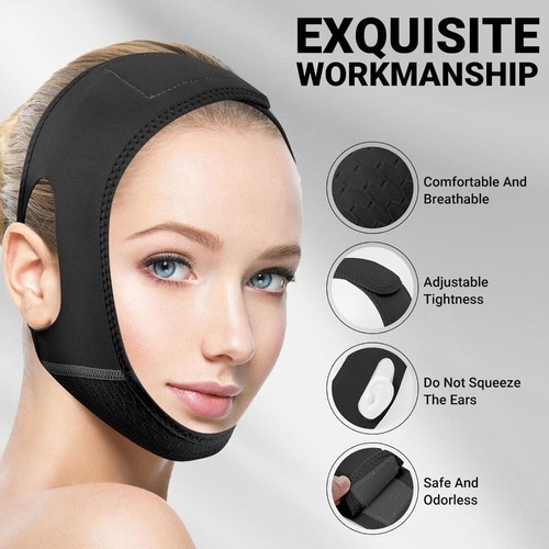 Jawline Shaper Chin Strap Jaw Strap Lifting Mask for Sleeping | eBay ...