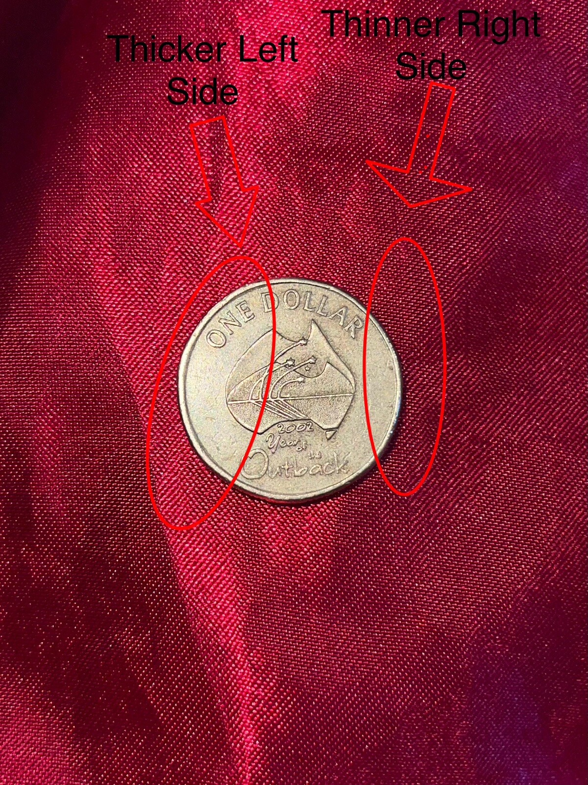 Rare Misshaped 2002 $1 ONE DOLLAR COIN - YEAR OF THE OUTBACK - With IRB ...