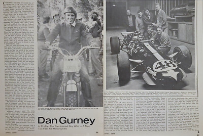 1968 Dan Gurney Profile 3pg Motorcycle Article | eBay