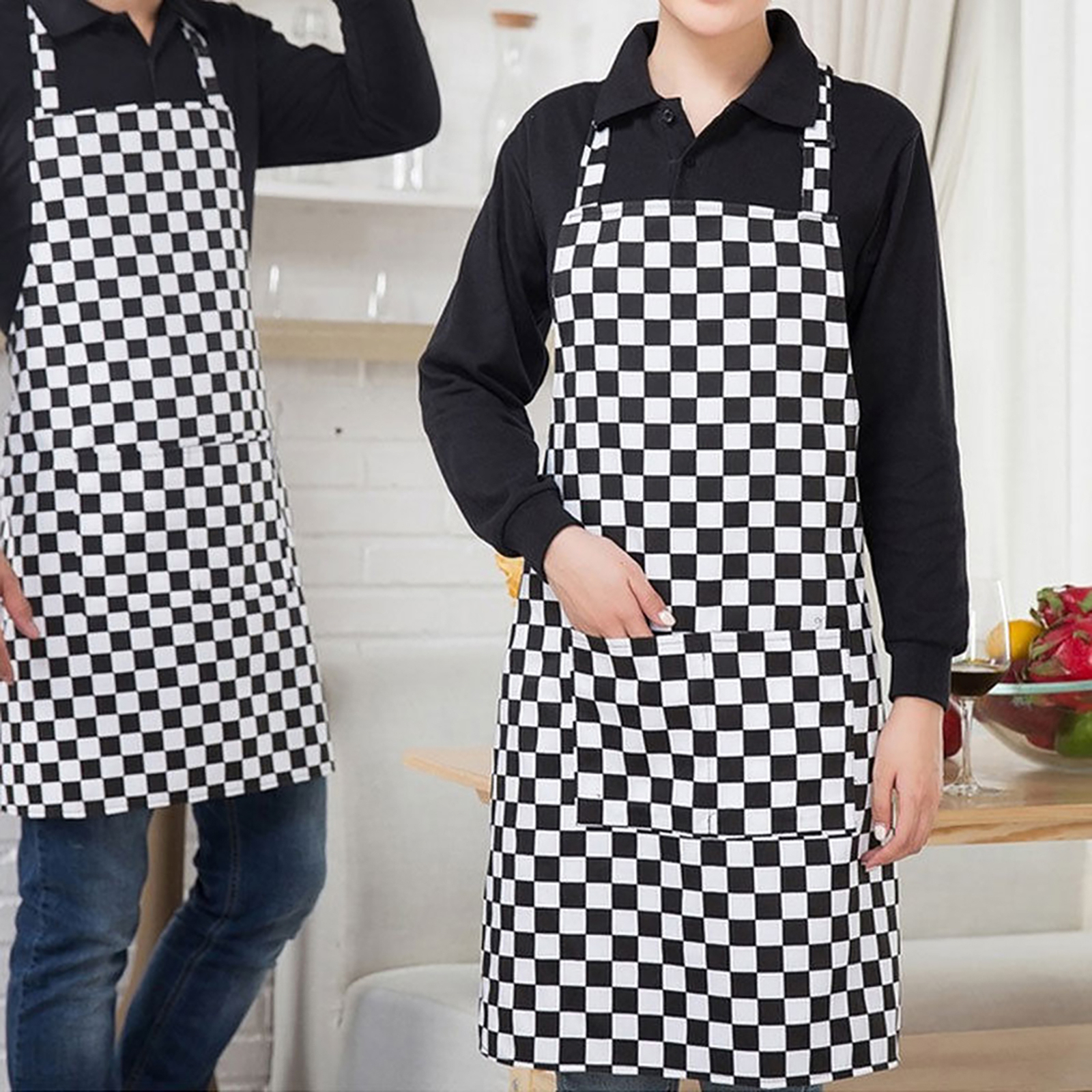 Apron Sturdy Sleeveless Neck Design Waist Apron Polyester | eBay