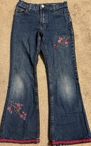 Vintage Girls Jordache Jeans, embroidered Flared bell bottoms, Size 7 ...