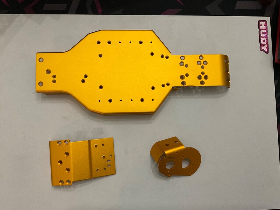 Team Associated RC10 Team Gold Chassis w/Nose and Motor Plates | eBay