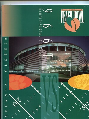 1996 Peach Bowl Program LSU v Clemson Georgia Dome Herb Tyler MVP ...