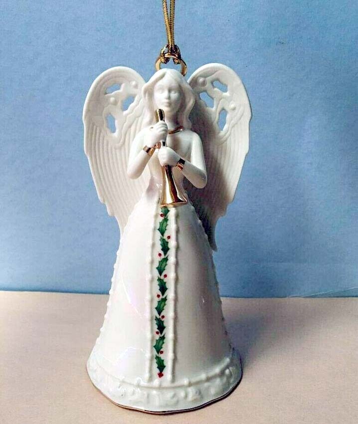 Lenox Holiday Angel Ringing Bell Figurine Ornament w/Trumpet 2020 ...