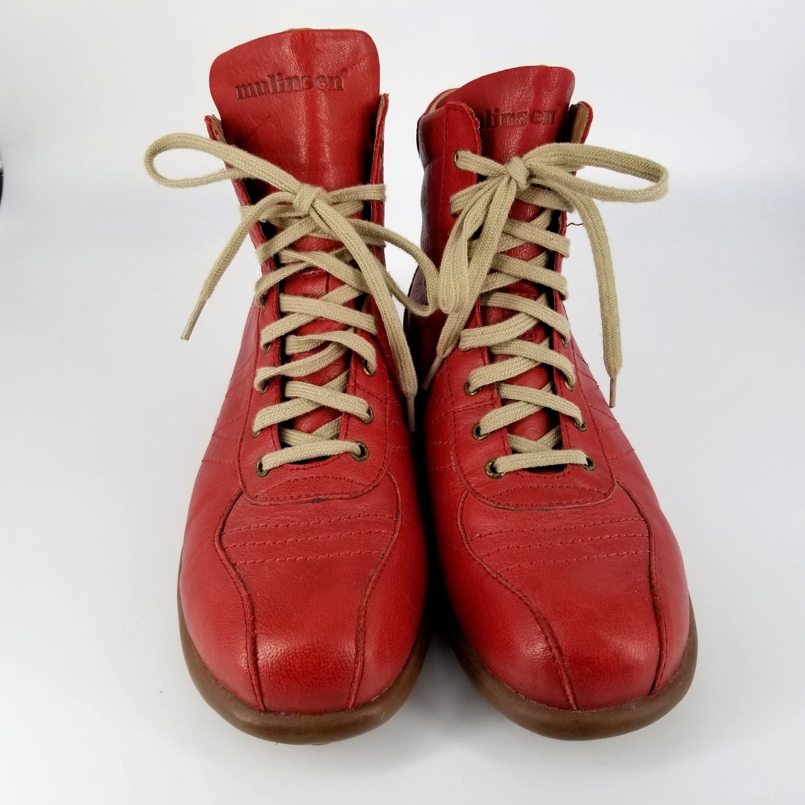 Mulinsen High Top Sneaker Athletic Shoe Boots W 7 Red… - Gem