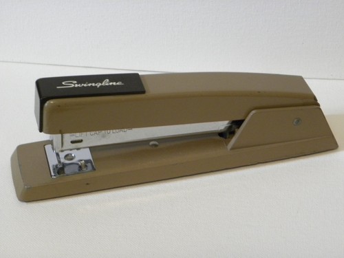 Metal Swingline 747 Stapler Model 94-41 Two Tone Brown Tan USA Heavy ...