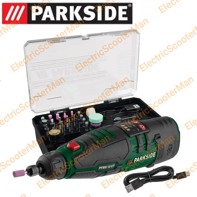 Parkside 12V Cordless Rotary Multi Tool Precision Drill Grinder +50 ...