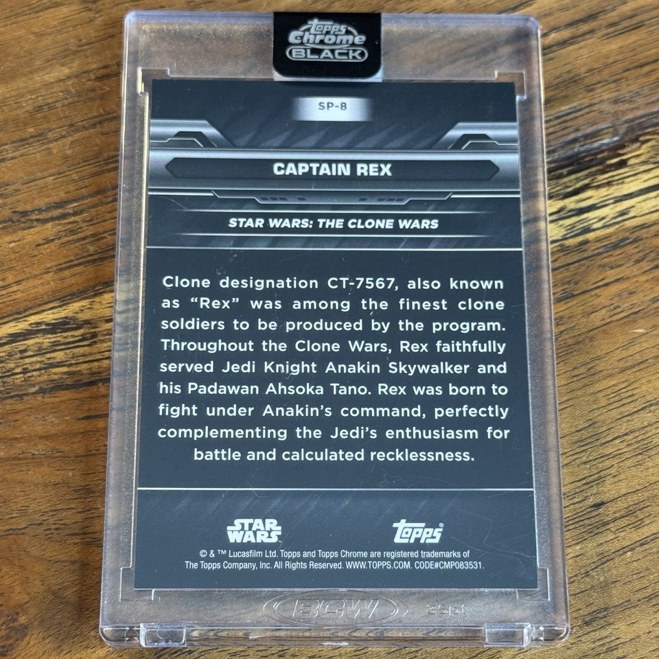 Captain Rex 2024 Topps Chrome Black Star Wars ORANGE 21/25 ANIMATED ...