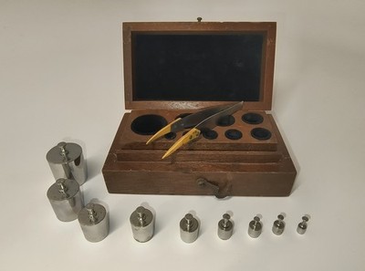 Vintage Christian Becker Balance Weights Set w Wood Case & Tweezers | eBay
