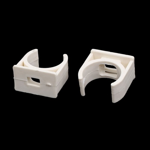 20mm Dia PVC U Shaped Pipe Fitting Clamps Clips Water Tube Holder White ...