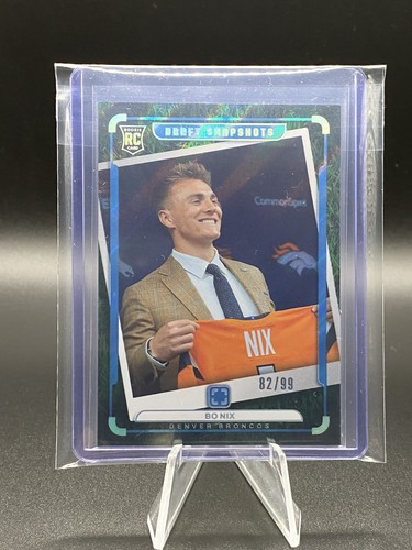 2024 Panini Photogenic 📸 Draft Snap Shots 🔥 Bo Nix RC #10 🟦 Blue /99 ...