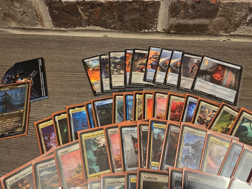 3 MTG Warhammer 40K Commander Decks Forces The Imperium Necron Tyranid ...