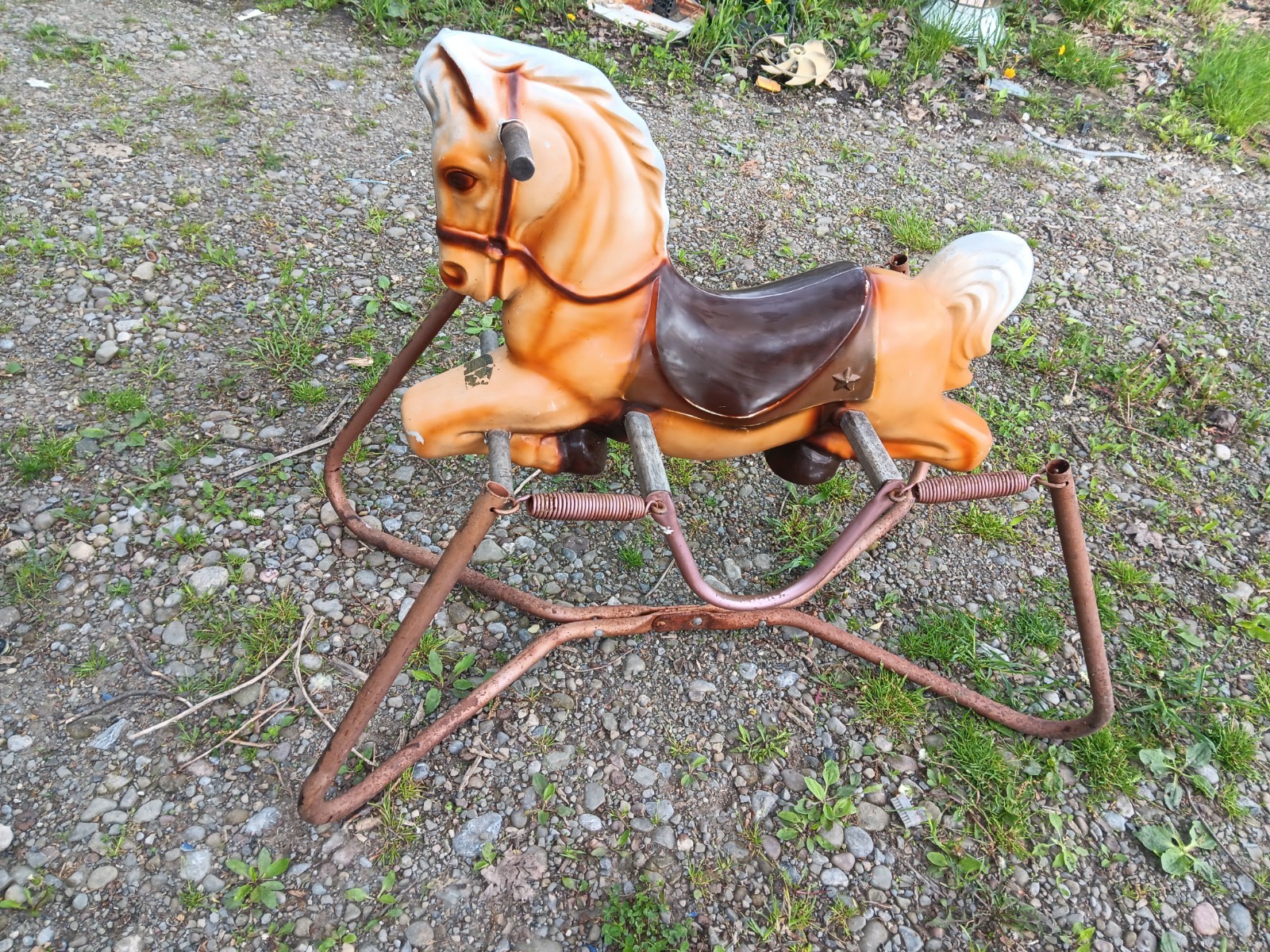 VINTAGE SPRING ROCKING WONDER HORSE | eBay