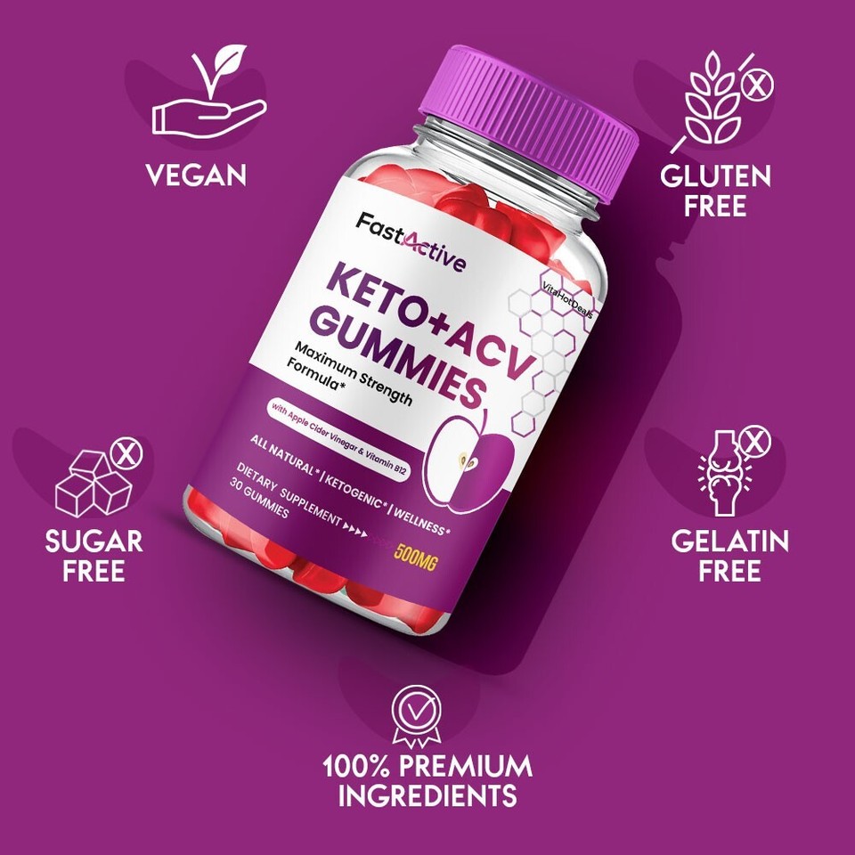 Fast Active Keto ACV Gummies, Max Strength Supplement, FastActive ACV ...