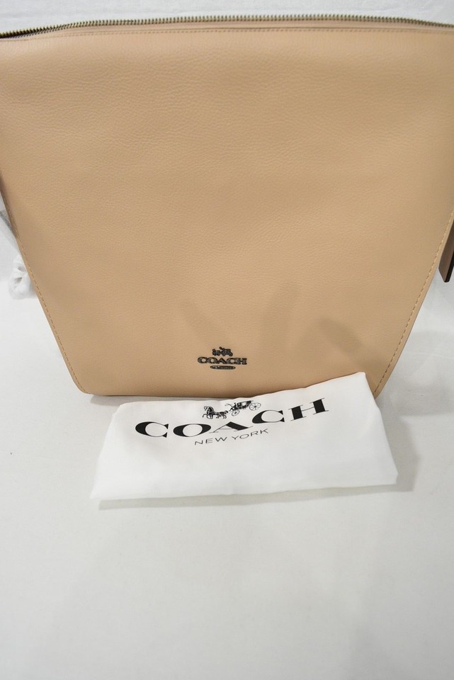 NWT Coach 21378 Leather Dufflette / Shoulder Bag in Dark Gunmetal ...