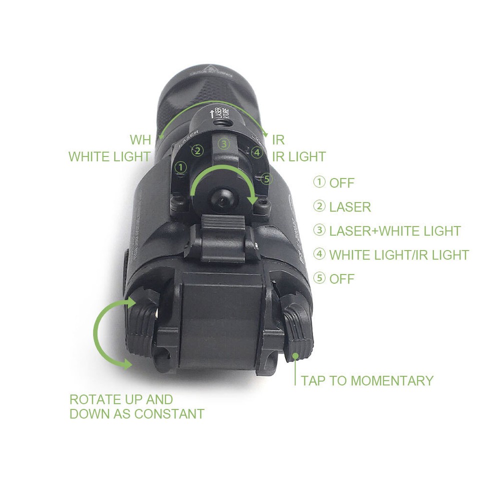 Tactical X400/X400U X400V/X400V IR Light X400 Series Flashlight SOTAC ...