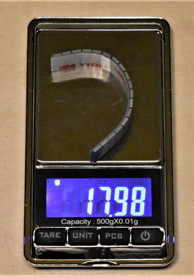 TxW Tungsten Swing Weight Tape 9-18 grams 3M VHB + Tungsten Chips head ...