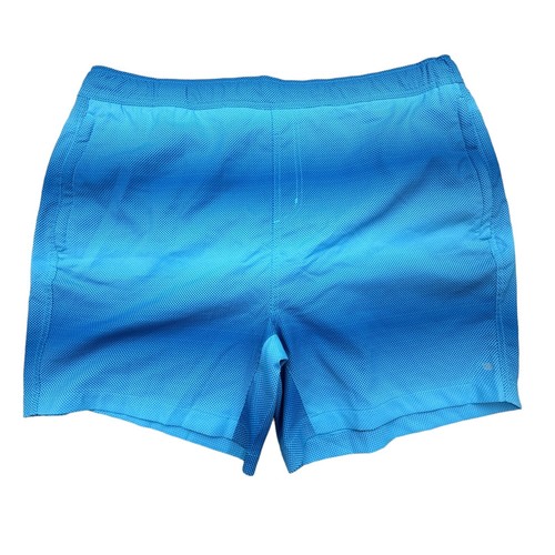 Mack Weldon Swim Shorts Mens 2XL Blue Lined Drawstring Zip Pocket ...