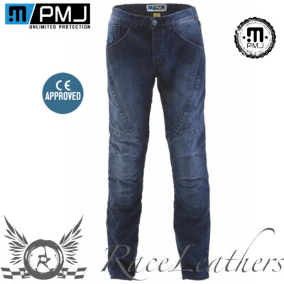 PMJ TITANIUM CE APPROVED REINFORCED MOTORBIKE JEANS WITH KNOX HIP ...