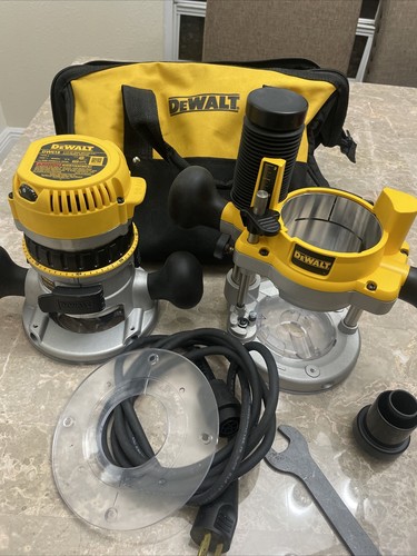 DEWALT - DW618PKB - 2-1/4 HP Fixed Base + Plunge Router Combo Kit | eBay