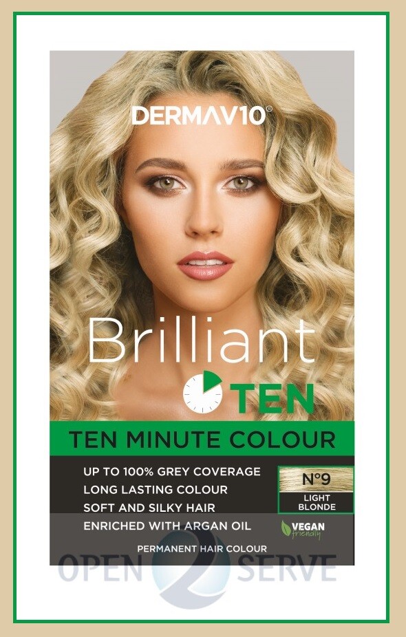 DERMA V10 Brilliant Ten - Permanent Hair Colour Dye | Vegan |Argan Oil ...