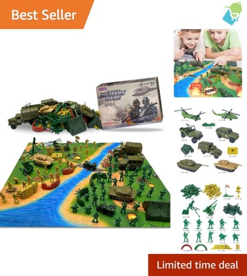 Epic 120 PCS Army Men Playset with Realistic Figures and Vehicles - Fun ...