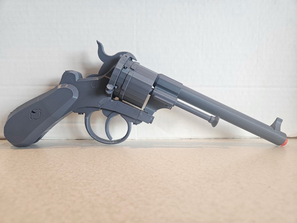 3d Printed Lefaucheux M1858 Revolver Prop Pistol Grey Fully Assembled 1 ...