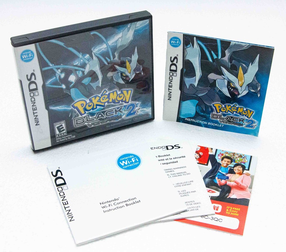 Authentic Pokemon Black Version 2 REPLACEMENT CASE & MANUAL Only | NO ...