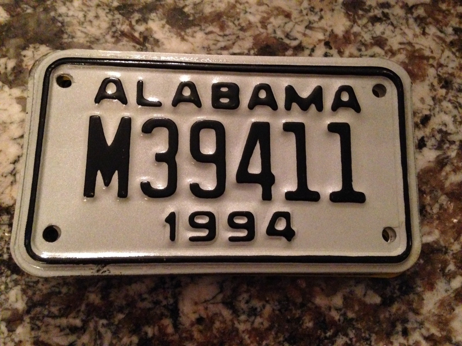 1994 Alabama Motorcycle License Plate 39411 | eBay