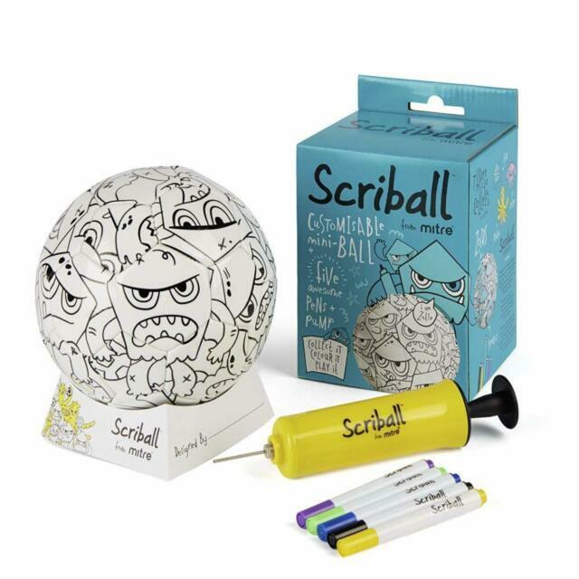 Mitre Scriball Personalisable Mini Football With Colouring Pens for ...