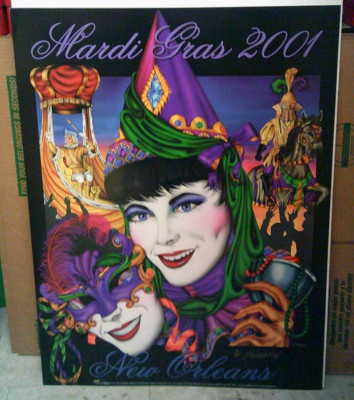 ERI7073 NEW ORLEANS MARDI GRAS 2001 LITHOGRAPH ARTIST MICHAEL HUNT ...