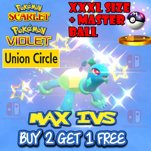 SHINY TERAPAGOS PERFECT IVS XXXL + MASTER BALL NEW POKEMON INDIGO DISK ...