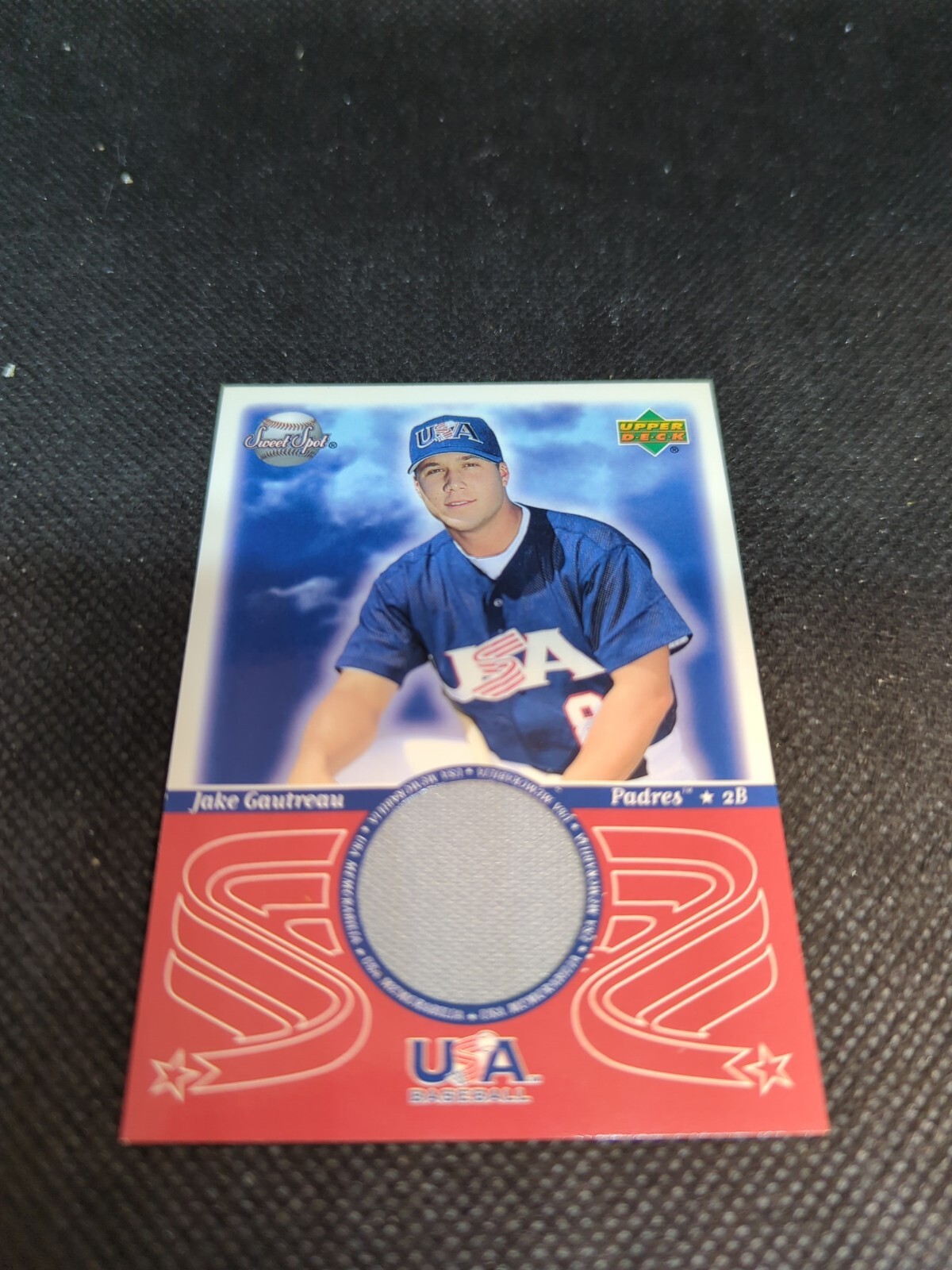 2002 Upper Deck USA Baseball Sweet Spot Jake Gautreau USA-JG patch card ...