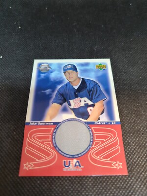 2002 Upper Deck USA Baseball Sweet Spot Jake Gautreau USA-JG patch card ...