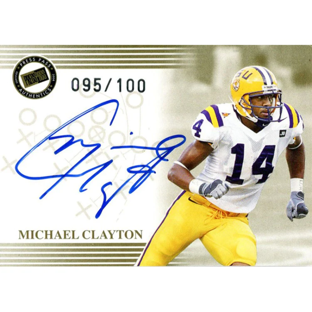 Michael Clayton Autographed 2004 Press Pass Card | eBay
