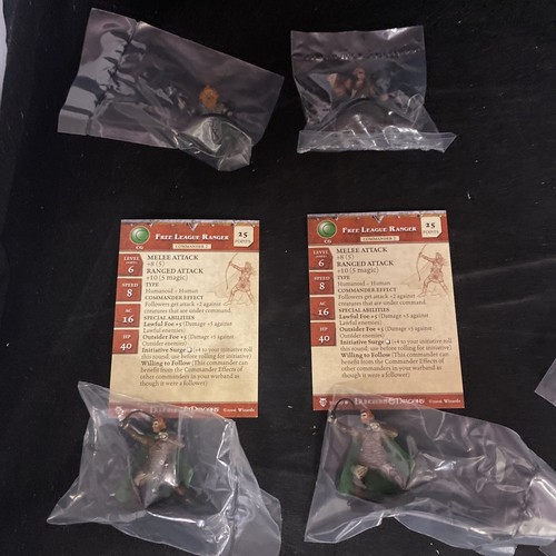 2 - Free League Ranger 16/60 + Cards, 19/60 Azer Fighter, Longtooth ...