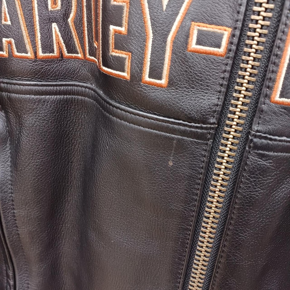 Harley Davidson 98015-10 VM/BLK Men's Leather Single Rider Jacket L ...