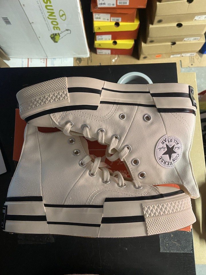 Converse All Star 70 Hi Plus Canvas Egret Black - A00915C - Size 5.5 ...