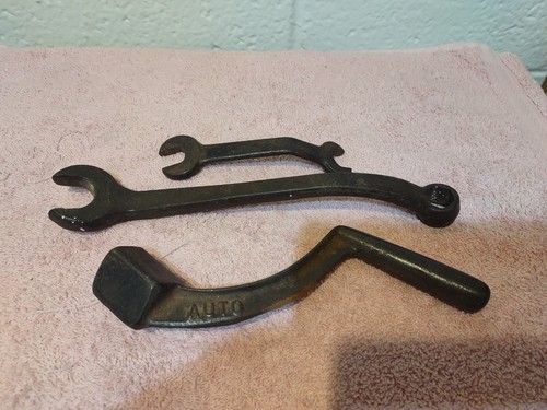 Antique FORD Car/ Truck Engine Motor Hand Crank Tool, 2 Wrnches, | eBay