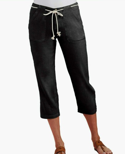 NWT Fresh Produce XXL Del Mar Capri Nautical Linen Crop Pants Capris ...