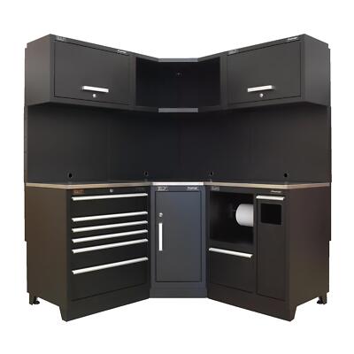 Sealey Premier 1.7m Corner Storage System Stainless Worktop Garage ...