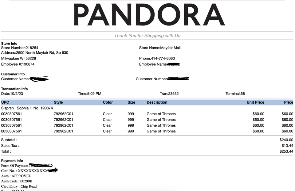 100% Authentic Pandora Game of Thrones The Dragon Egg Charm 792962C01 ...