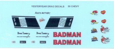 Yesteryear Badman 55 Chevrolet drag decal | eBay