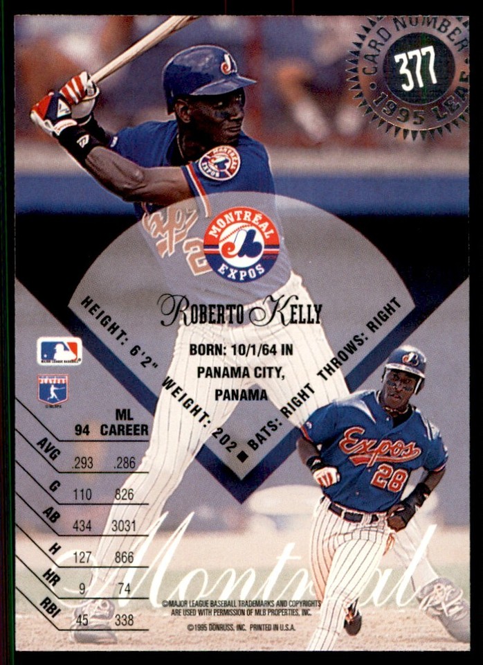 1995 Leaf Roberto Kelly Baseball Cards #377 | eBay