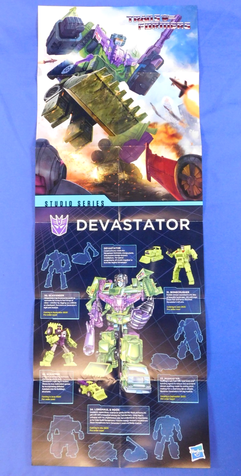 TRANSFORMERS STUDIO SERIES 86 CATALOG DEVASTATOR POSTER HASBRO PROMO | eBay