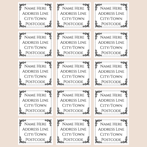 Personalised Self Adhesive Name Return Address Sticky Labels Stickers ...