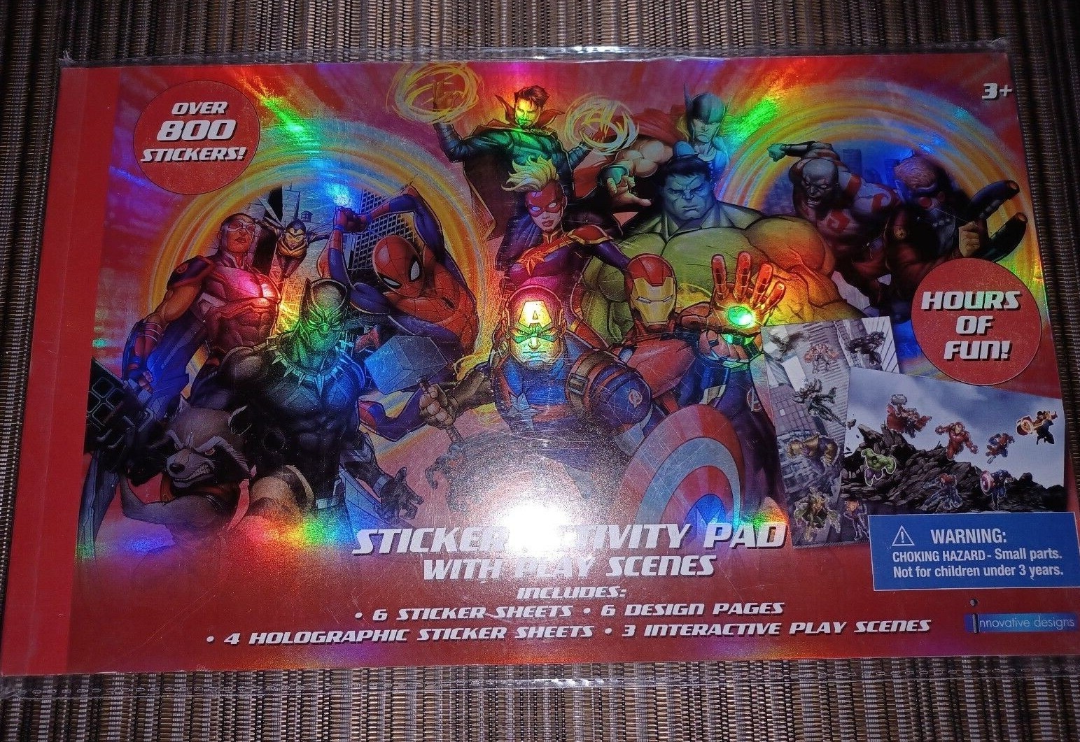 NEW Marvel Avengers Interactive Sticker Activity Pad w/ Holograms ...